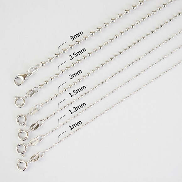 Jewelry | New Sterling Silver Ball Chain Stamp Italy | Poshmark